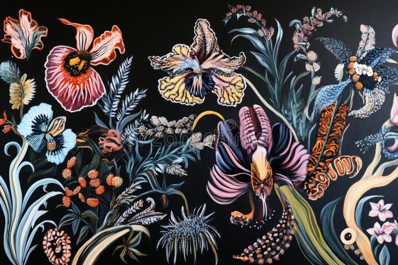 Vivid Flowers Stretching Across the View - Crafted with Stock Stock ...