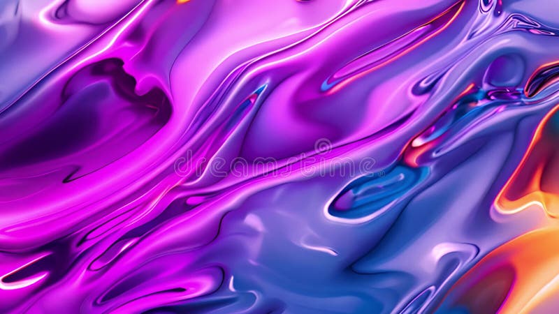 Abstract Liquid Design with Vibrant Colors Reflecting Light in a Fluid ...