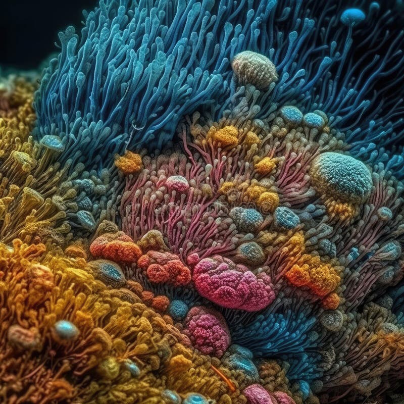 Vivid Fungi Under the Microscope. Perfect for Scientific Presentations ...