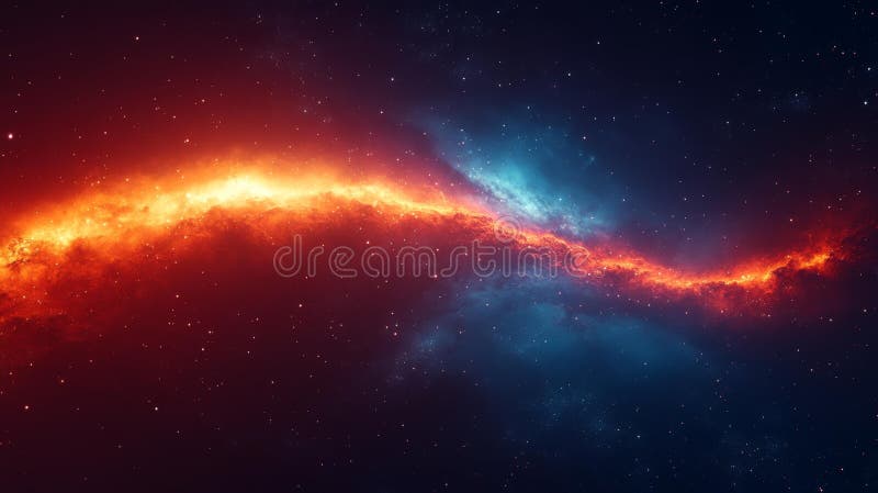 Vivid Galactic Stream in Outer Space Generative AI Stock Illustration ...