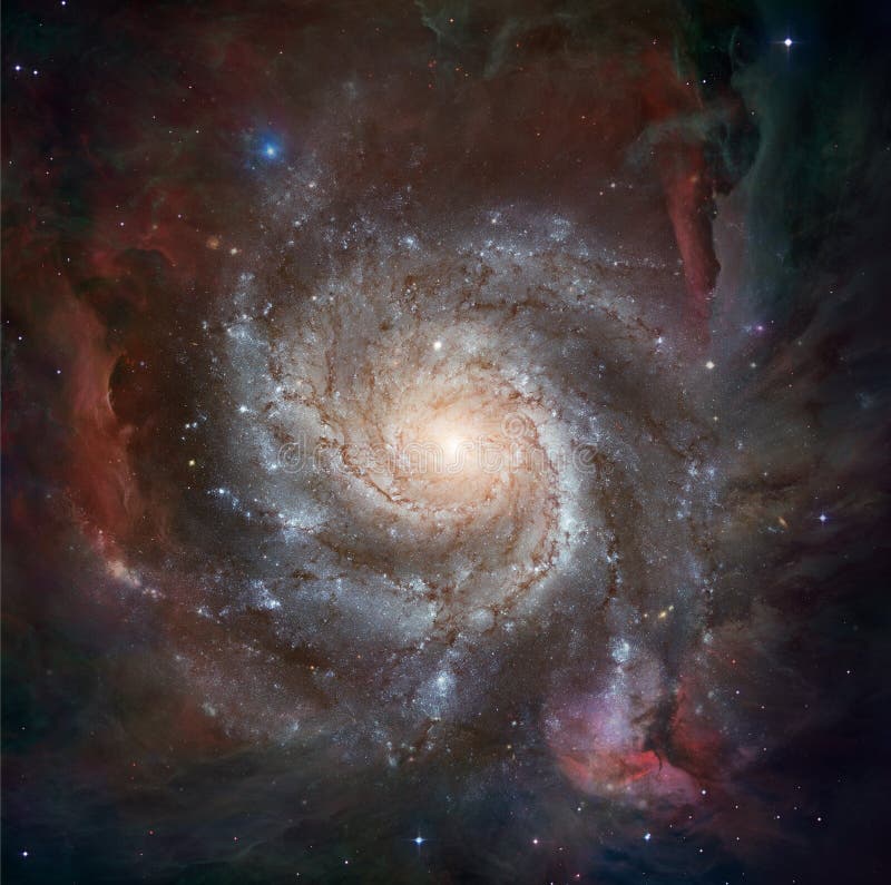 Vivid Galaxy. 3D rendering stock illustration. Illustration of glow ...