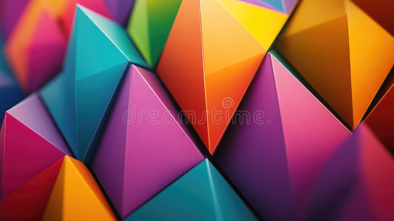 Vivid Geometric Abstract Art Stock Illustration - Illustration of ...