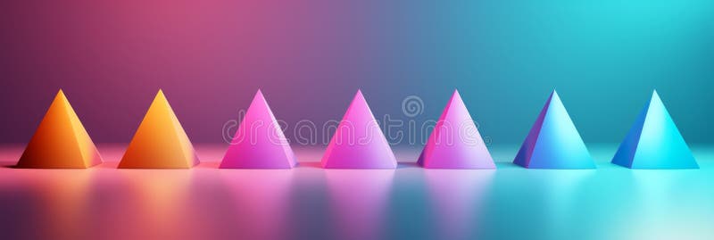 Vivid Geometric Shapes in Bold Colors, Precision and Sharp Lines in a ...