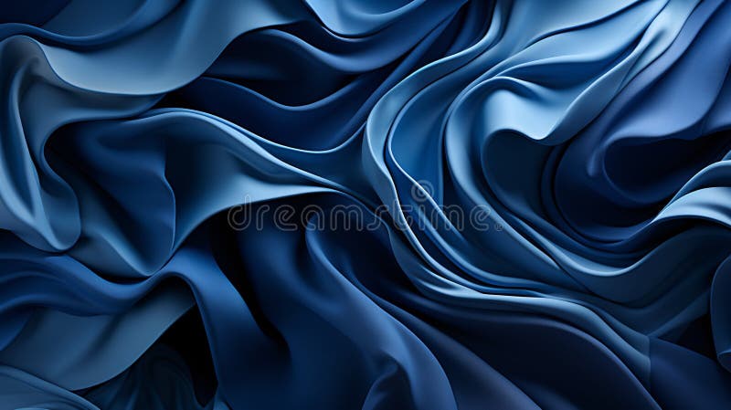 Luminous Blue Wave Vector Design Stock Illustration - Illustration of ...