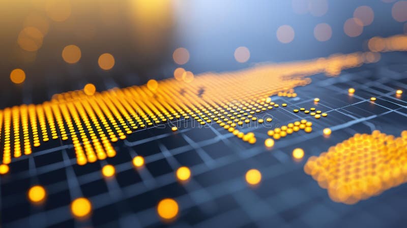 A Vivid Global Map Showcasing Pulsating Yellow Lines, Symbolizing ...