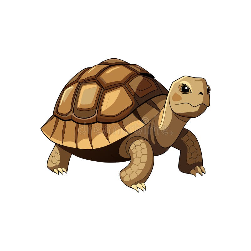 Vivid Gopher Tortoise among Native Flora Stock Illustration ...