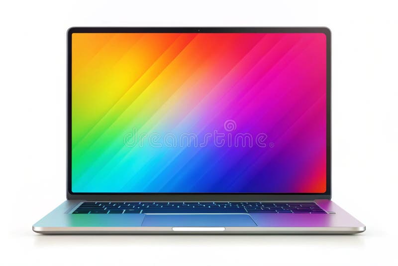 Abstract Vivid Gradient Colors Background, Blank Digital Screen or ...