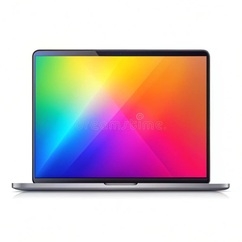 Abstract Vivid Gradient Colors Background, Blank Digital Screen or ...