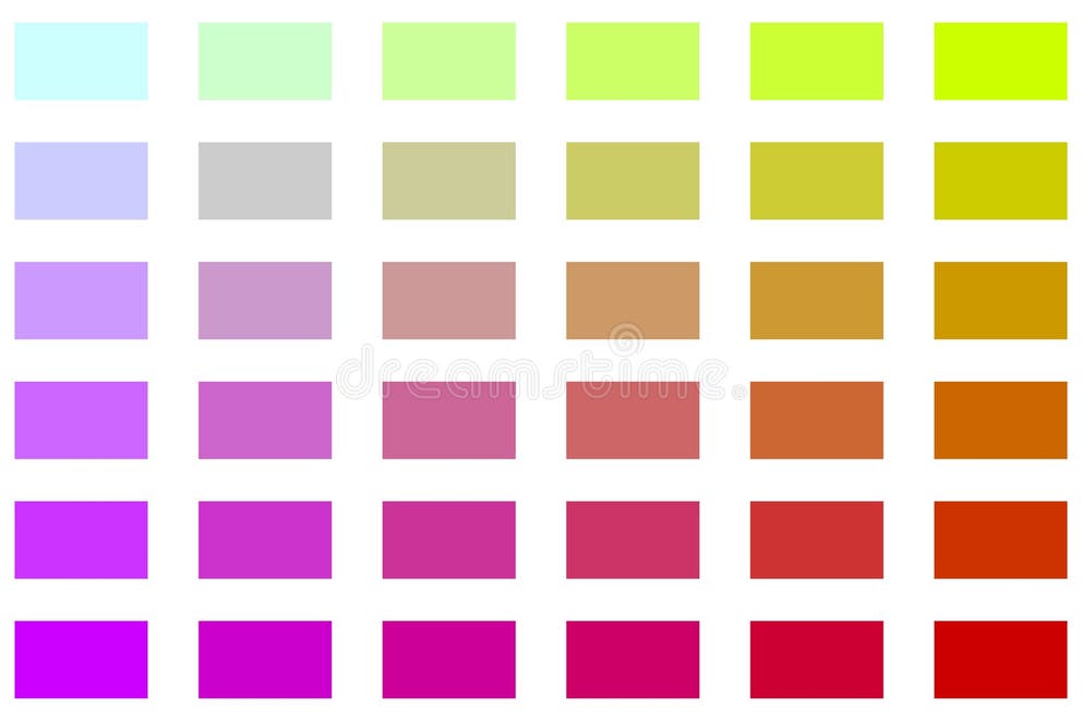 Vivid Gradient Spectrum of Color Blocks Arranged in a Horizontal-to ...