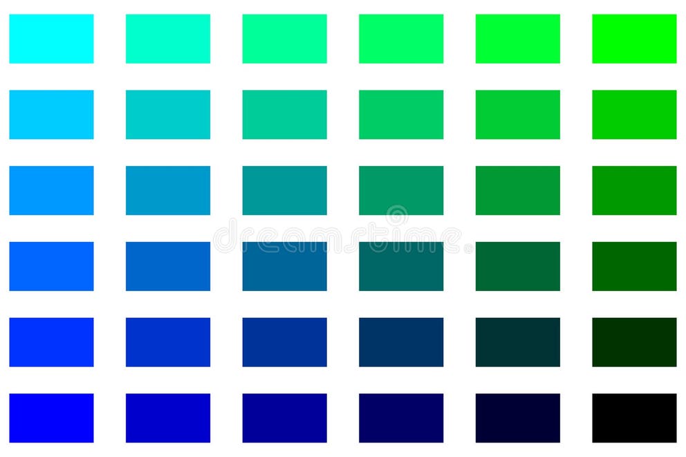Vivid Gradient Spectrum of Color Blocks Arranged in a Horizontal-to ...
