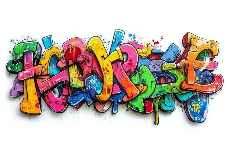 Vivid Graffiti Street Art Exploding with Bright Hues. Neural Network AI ...