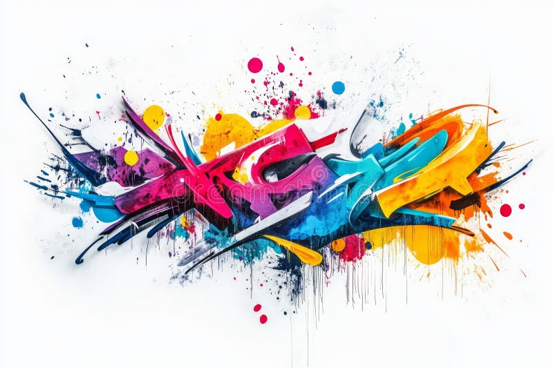 Vivid Graffiti Street Art Exploding with Bright Hues. Neural Network AI ...