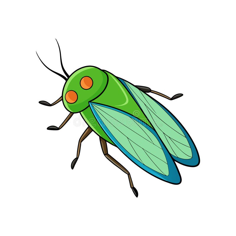 Vivid Grape Leafhopper Illustration Highlighting Unique Colors Stock ...