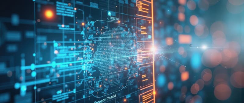 Vivid Graphics Illustrate a Complex Network of Data Points and ...