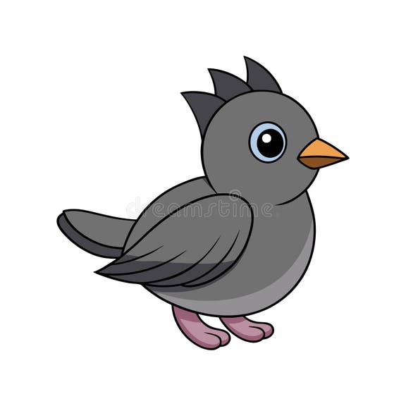 Vivid Gray Catbird Bird Vector Stock Illustration - Illustration of ...
