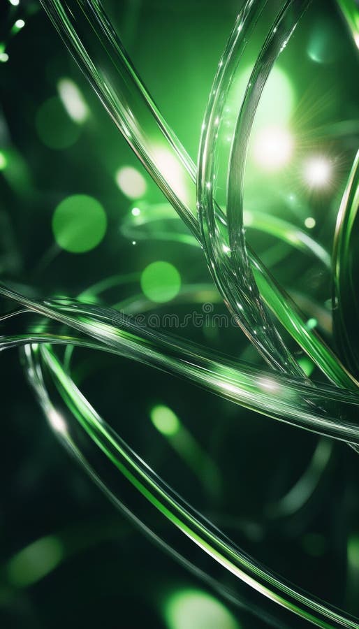 Vivid Green and Reflective Platinum Background with Dramatic Lighting ...