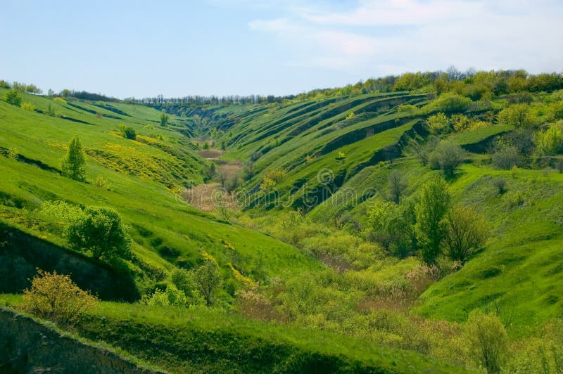 Vivid green valley stock photo. Image of landscape, idyllic - 5033270