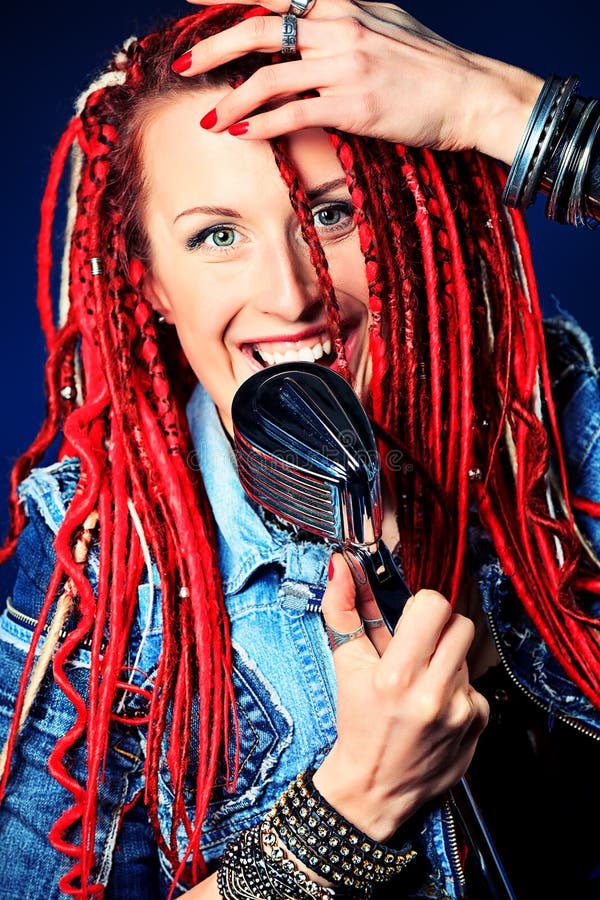 Gothic singer stock photo. Image of female, musician - 32893194