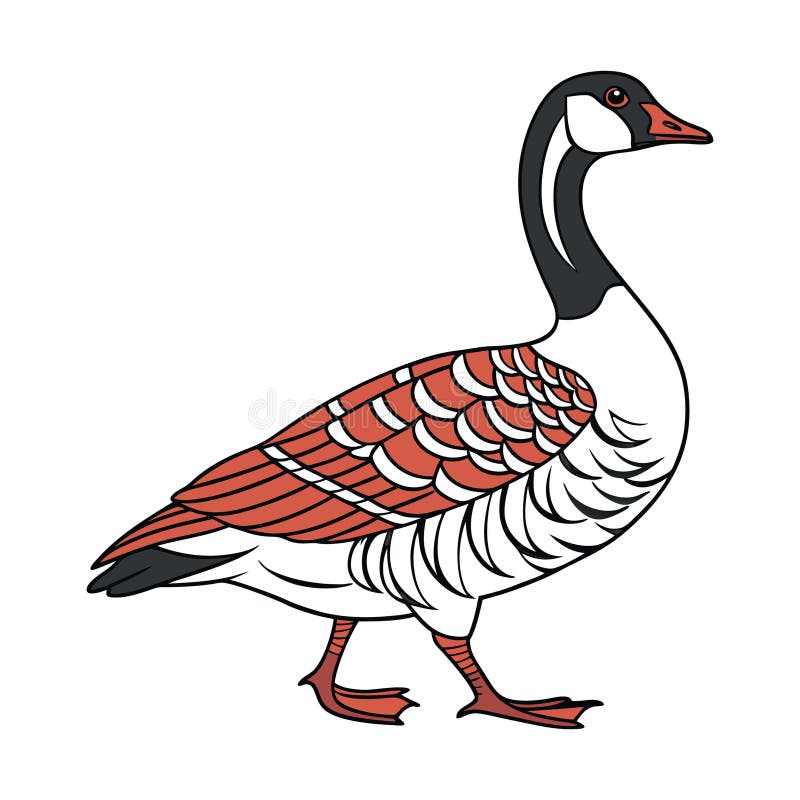Vivid Hawaiian Goose Bird Design Stock Image - Illustration of bird ...