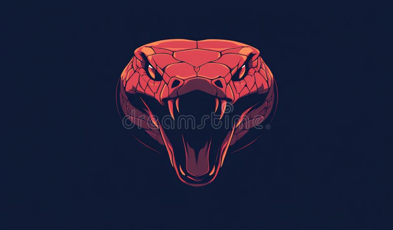 Vivid Illustration of a Snake Head Stock Photo - Image of head ...