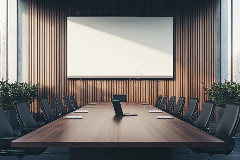 Vivid Image of Creative Office Space Conference Room Reflecting ...