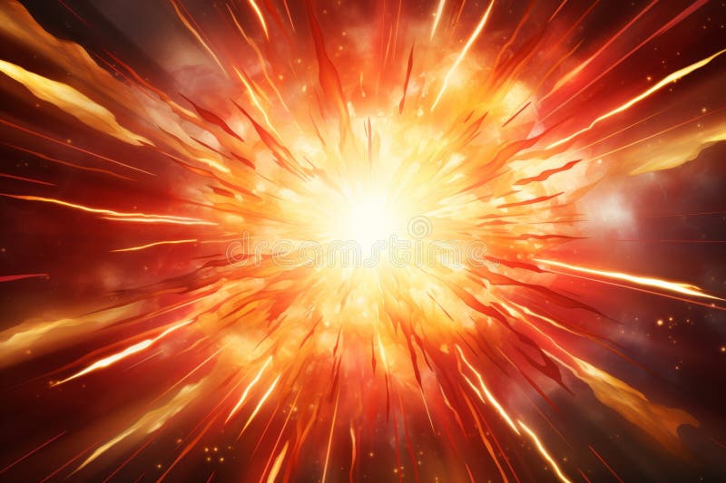 Vivid Image of Light Explosion with Sun Rays and Lens Flare on a White ...