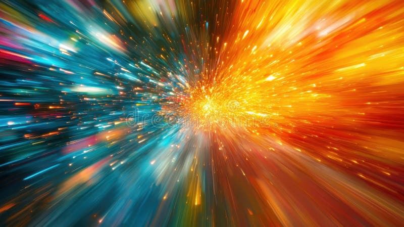 Dynamic Color Explosion Abstract Art Digital Creation Vibrant ...