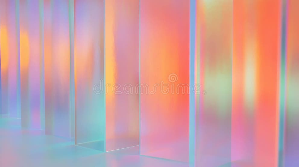 Vivid Iridescent Rainbow Wall Texture for Creative Design and ...