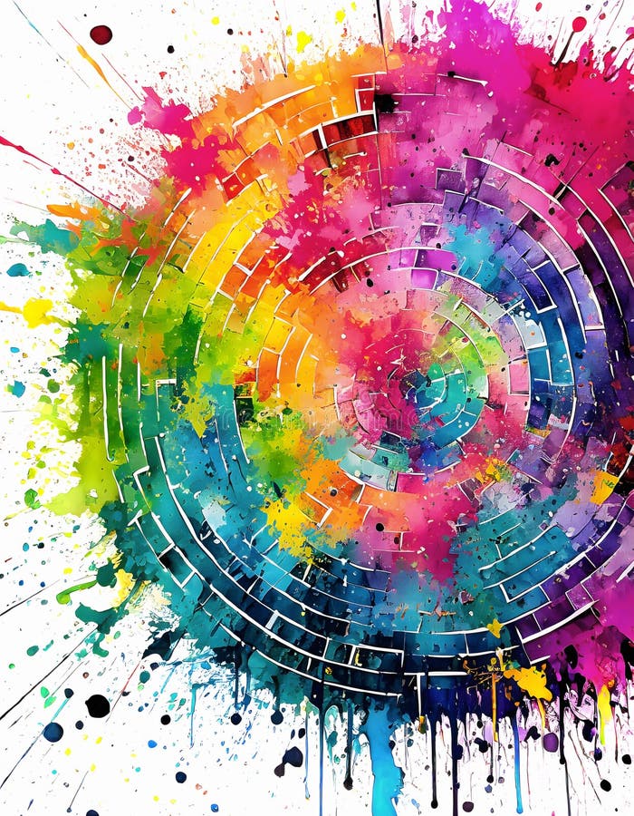 Vivid labyrinth stock illustration. Illustration of difficult - 311855779