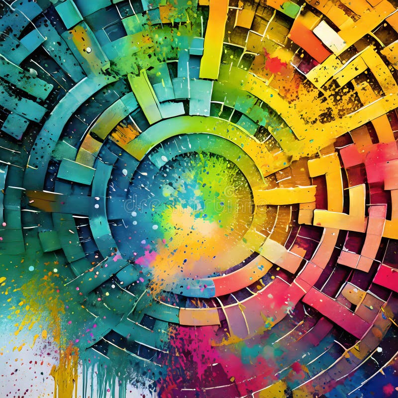 Vivid labyrinth stock illustration. Illustration of splash - 311855792