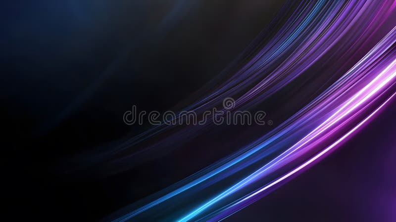 Vivid Light Beams on Dark Abstract Background, Elegant Glow with Clean ...