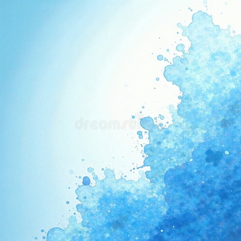 Vivid Light Blue Watercolor Splatter, Dynamic Brushstrokes , Banner ...