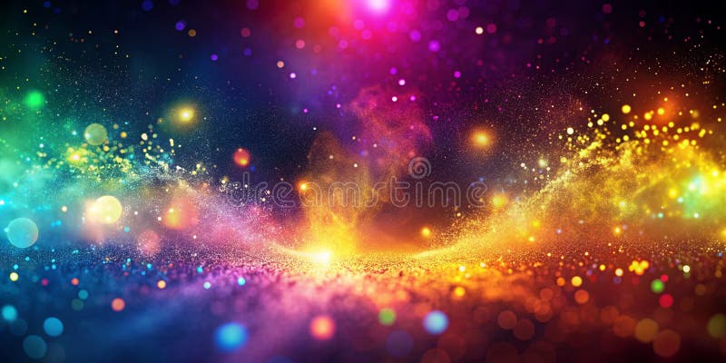 Vivid Light and Floating Dust Particles in a Colorful Backdrop AI ...