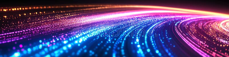 Vivid Light Streaks Curved through Space, Depth and Dynamic Flow ...