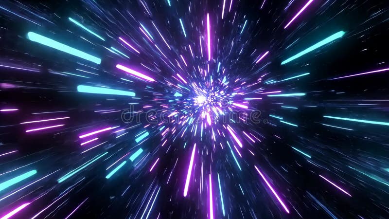 Vivid Light Trails Expanding Dynamically in a Vast Cosmic Space ...