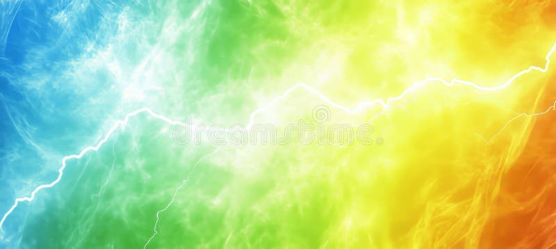 Vivid Lightning Bolt Patterns in Cheerful Colors Representing Energy ...