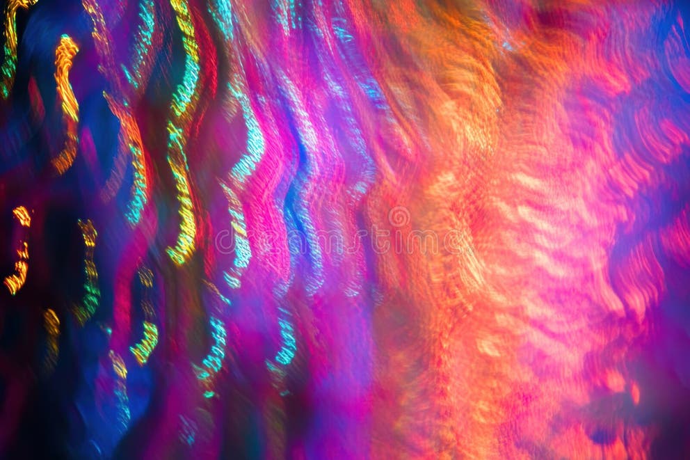 Vivid Lights Illuminate a Dark Background, Creating a Striking Visual ...