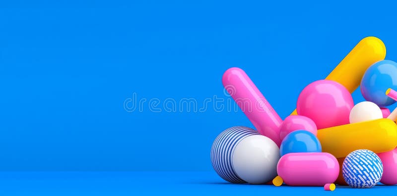 A Vivid and Lively Backdrop Featuring Abstract, Geometric Shapes in a ...