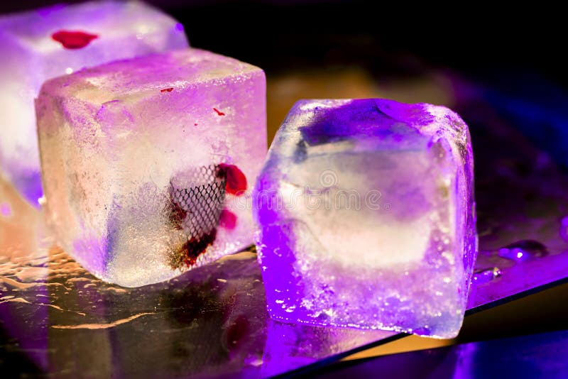 Vivid Magenta Ice Blocks Abstract Composition Stock Image - Image of ...
