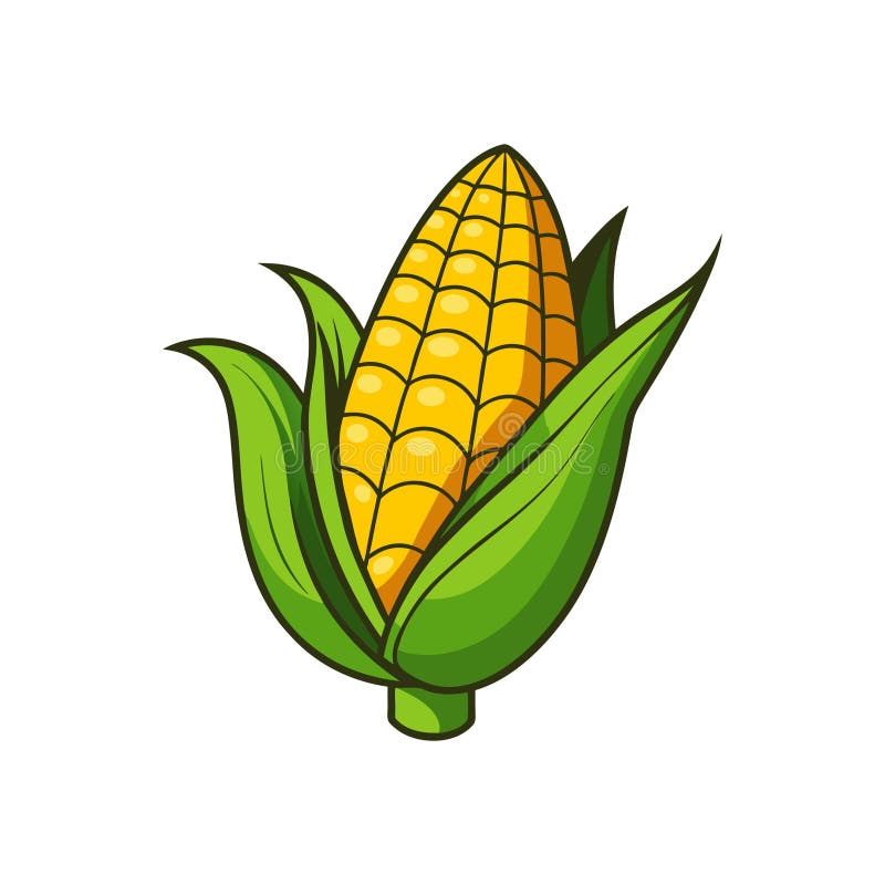 Vivid Maize Vegetable Color Illustration Stock Illustration ...