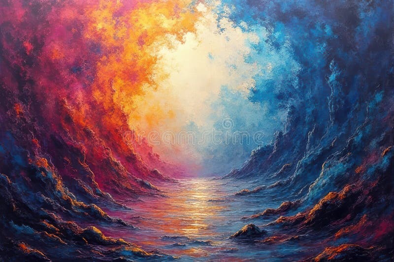 Vivid Memories Unveiled stock illustration. Illustration of canvas ...