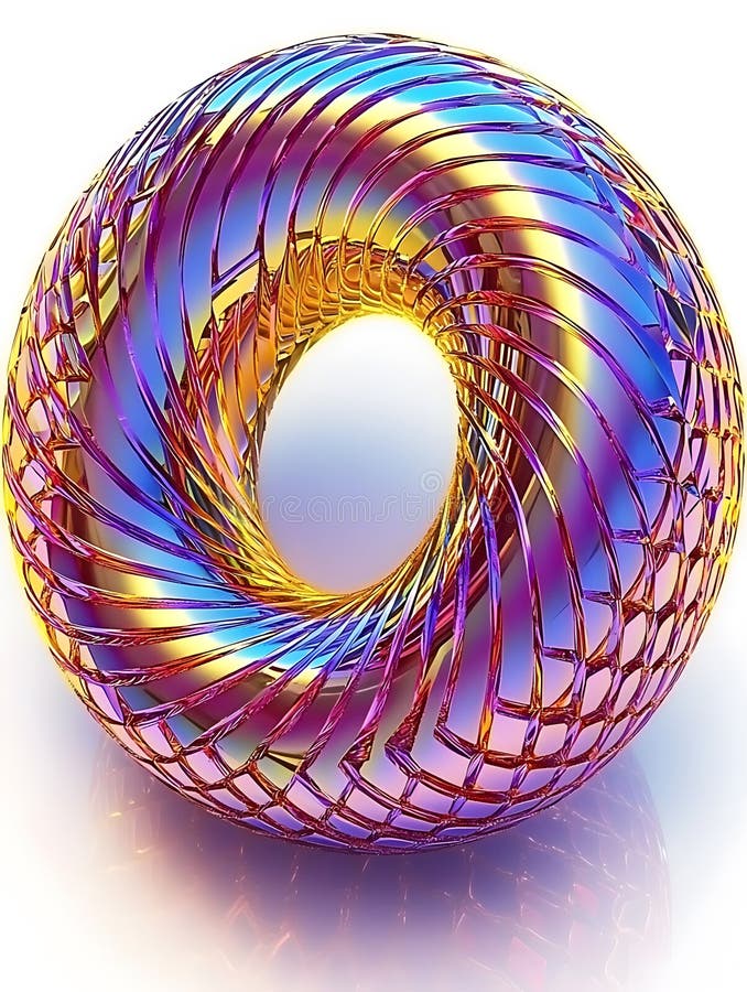 Vivid Metallic Torus Sculpture Stock Image - Image of innovative, light ...