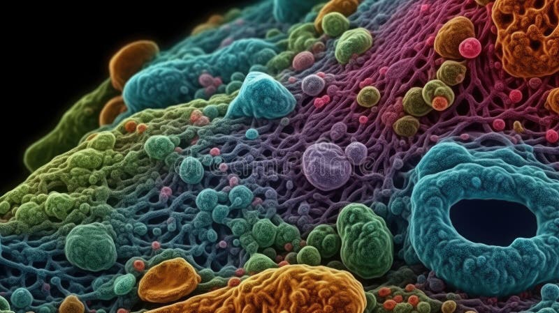 Vivid Microscopic View of Digestive System Cells for Medical ...