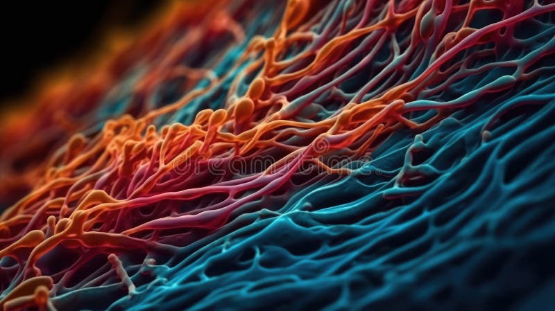 Vivid Microscopic View of Muscle Cells for Medical Presentations. Stock ...