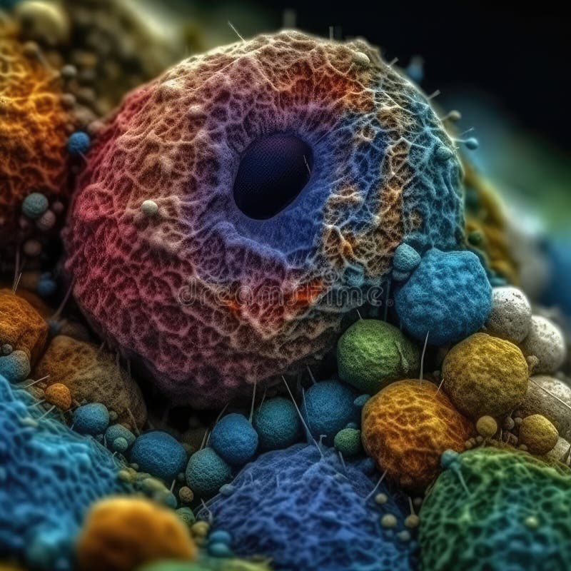 Vivid Microscopic View of Ova for Medical Research and Education. Stock ...