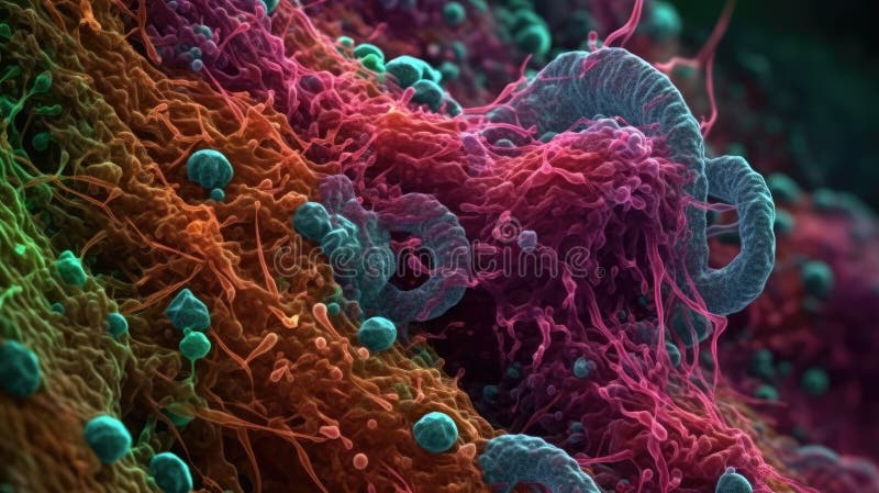 Vivid Microscopic View of Respiratory System Cells for Medical ...