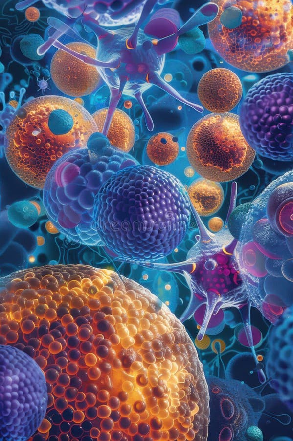 Vivid Microscopic View of Various Colorful Pathogens Including Viruses ...