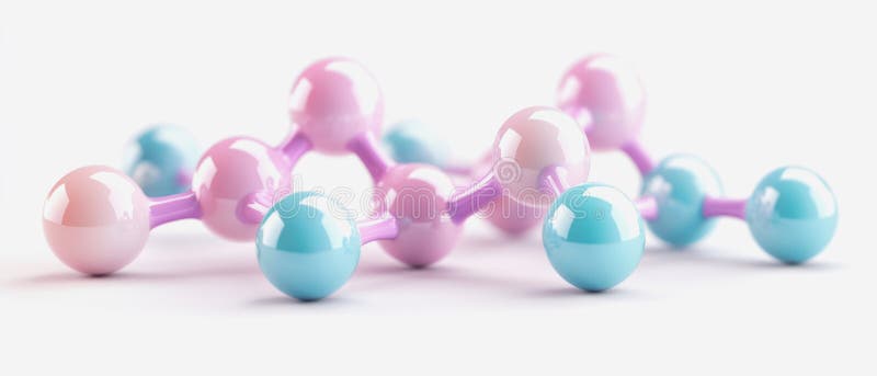 Molecular Structure Showcasing Colorful Atoms and Bonds in a Dynamic ...