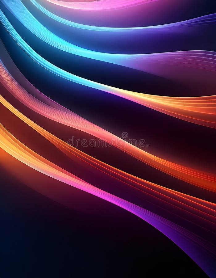 Vivid Multicolored Linear Patterns Intersecting Dynamically Against ...