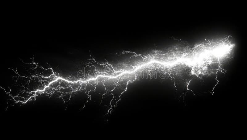 Vivid Natural Lightning Bolt Stock Image - Image of turbulence, risk ...